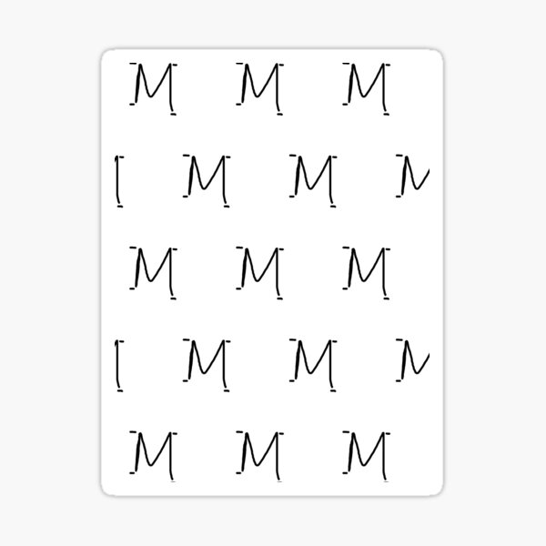 "Letter M" Sticker for Sale by midsama | Redbubble