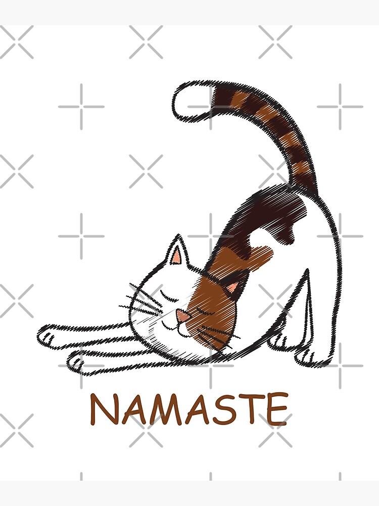 "Namaste | Funny Yoga Cat " Poster by NikStore | Redbubble