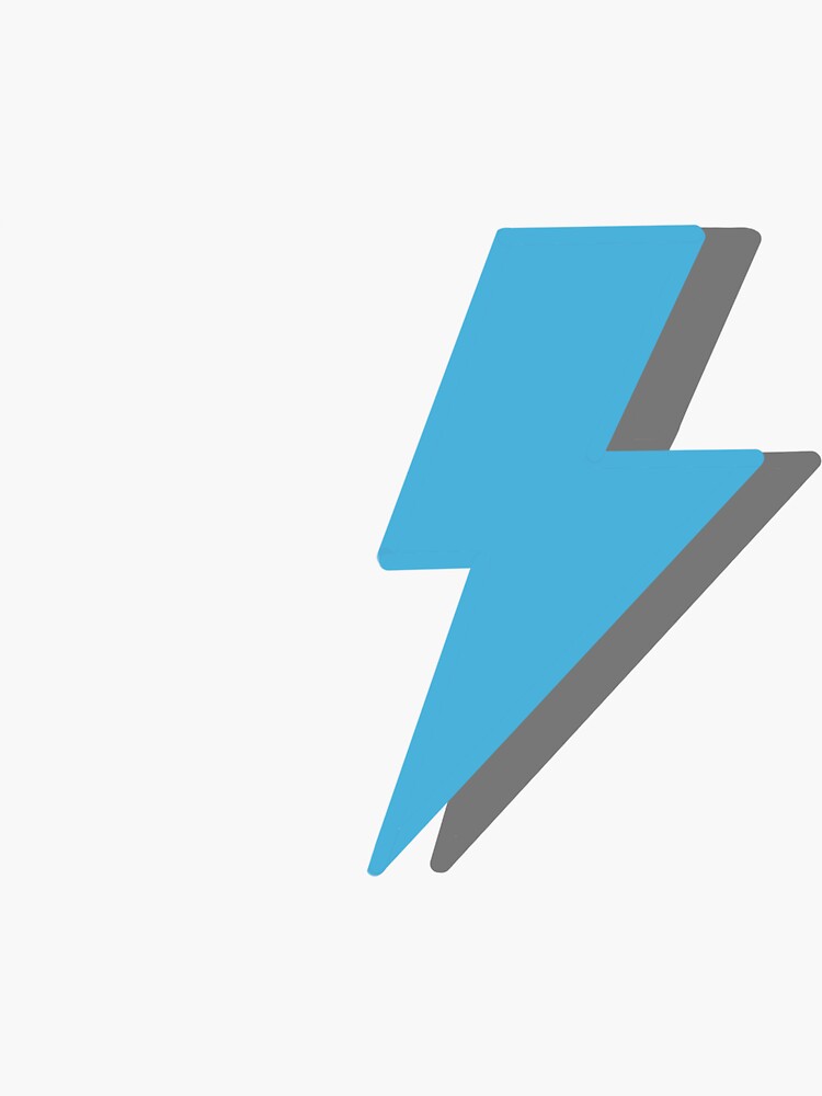 "Light Blue Lightning Bolt" Sticker for Sale by emilycambers | Redbubble