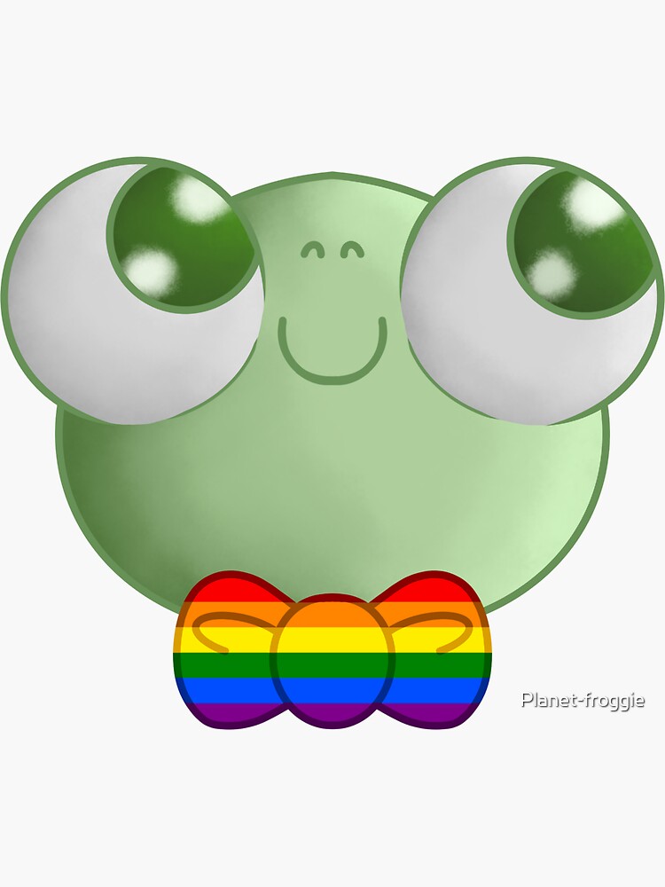 "LGBTQ+ froggie " Sticker by Planet-froggie | Redbubble