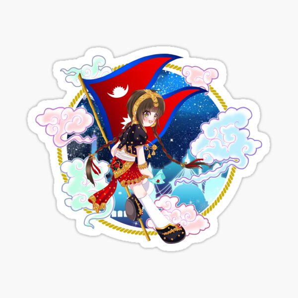 "Nepali Girl Nanu" Sticker for Sale by SS-ArtShop | Redbubble