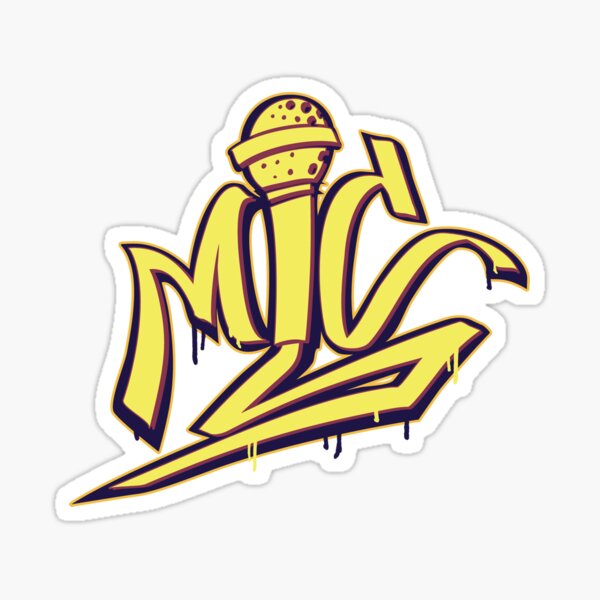 "Mic. Logo " Sticker for Sale by blengel | Redbubble
