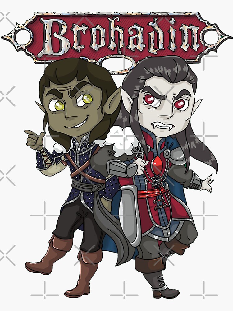 "Brohadin - Strahd & Rahadin " Sticker for Sale by kellypendleton ...