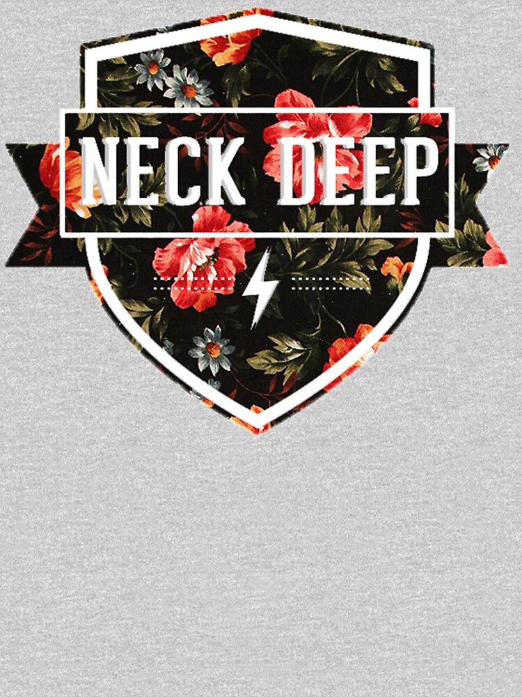 "Neck Deep Floral Logo" T-shirt for Sale by j0shroberts | Redbubble ...