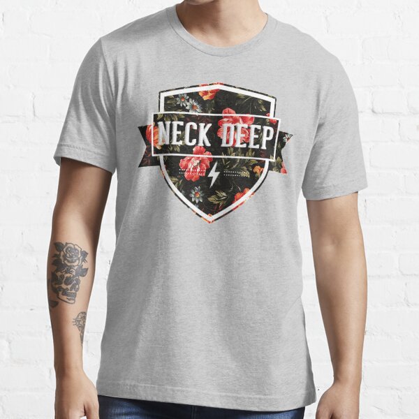 "Neck Deep Floral Logo" T-shirt for Sale by j0shroberts | Redbubble ...