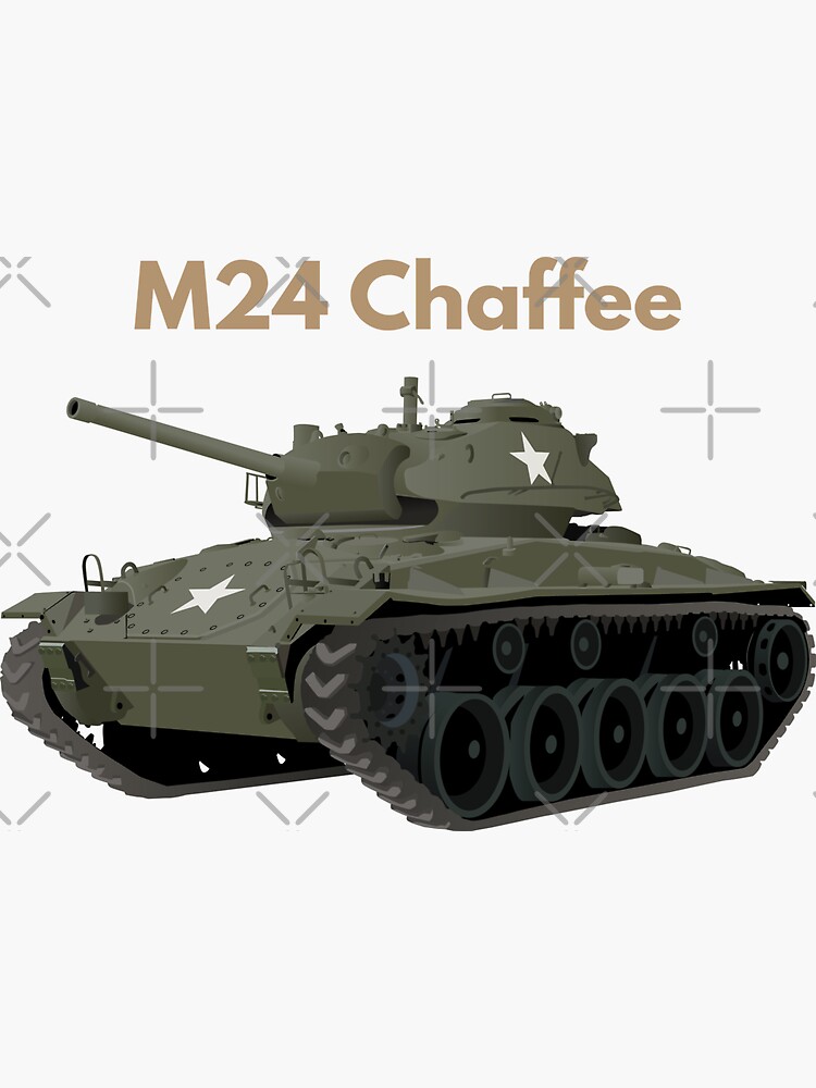 "M24 Chaffee American WW2 Tank " Sticker for Sale by NorseTech | Redbubble