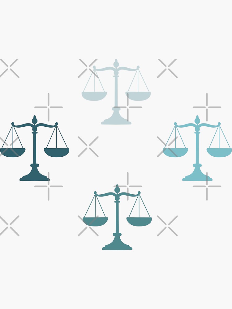 "Blue Law Scales of Justice - Law" Sticker for Sale by lolalistic ...