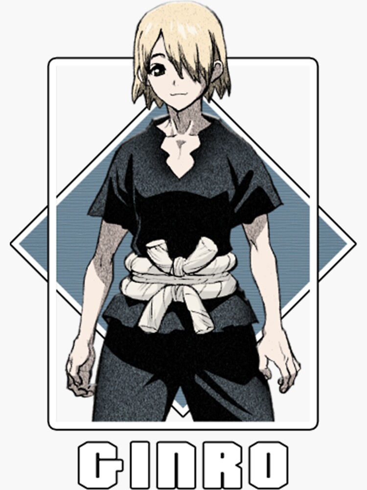"Dr. Stone Ginro Japanese Anime " Sticker for Sale by RyanWillsonn ...