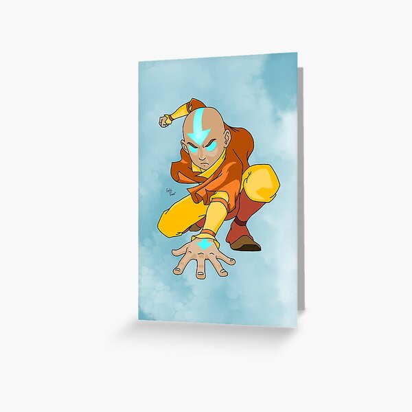 Aang Greeting Card For Sale By Darkangelprints Redbubble