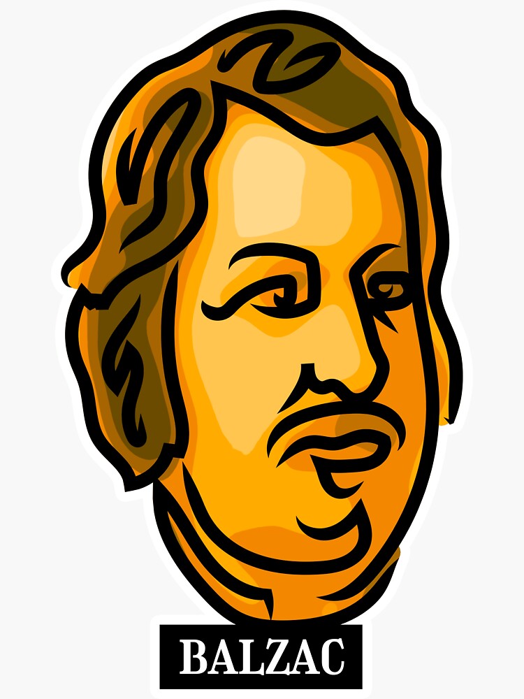"Portrait of the writer Balzac" Sticker for Sale by Xdelacra | Redbubble