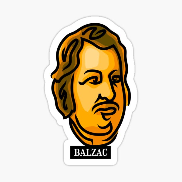 "Portrait of the writer Balzac" Sticker for Sale by Xdelacra | Redbubble