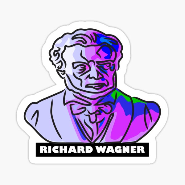 "Bust of the composer Wagner" Sticker for Sale by Xdelacra | Redbubble