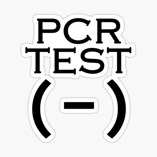 "PCR test" Sticker for Sale by Bubbynoh | Redbubble
