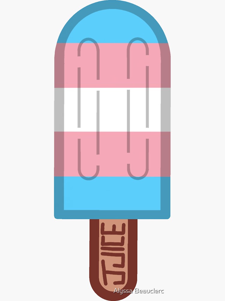"Trans Pride Flag Ice Cream " Sticker by Brain-juise | Redbubble