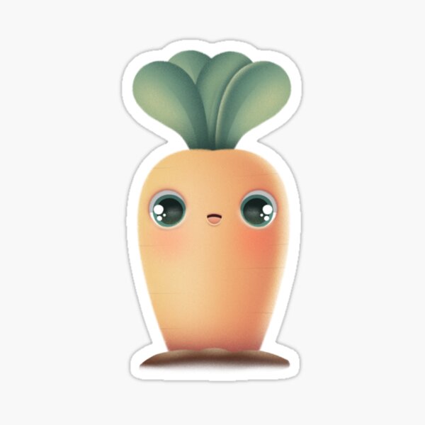 "Little cute carrot" Sticker by Salvoodles | Redbubble
