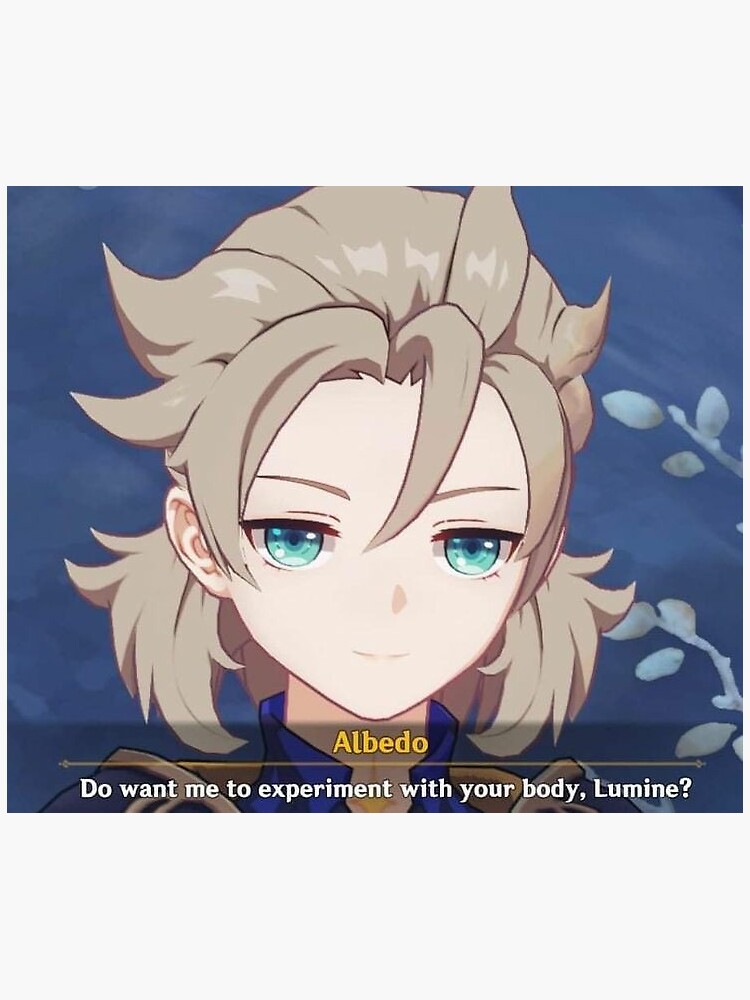 "Albedo smug" Sticker for Sale by Kor1 | Redbubble