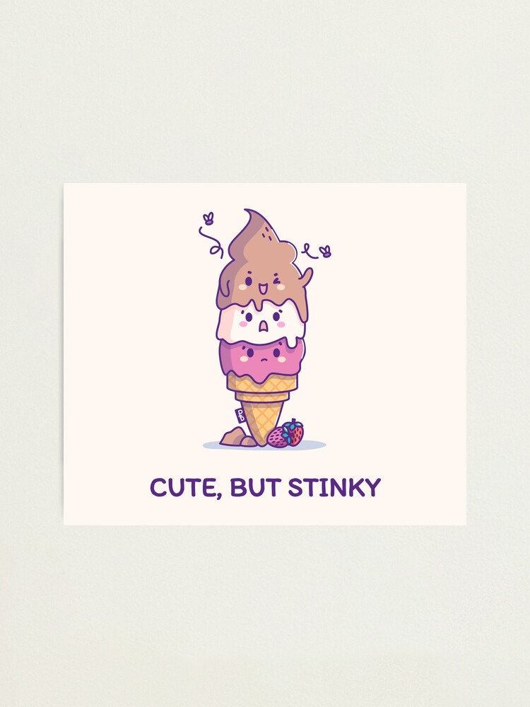 "Poop Ice Cream - Cute but Stinky" Photographic Print by Poopsy-Daisy ...