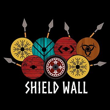 "Shield Wall - Vikings" Sticker for Sale by MerchActually | Redbubble
