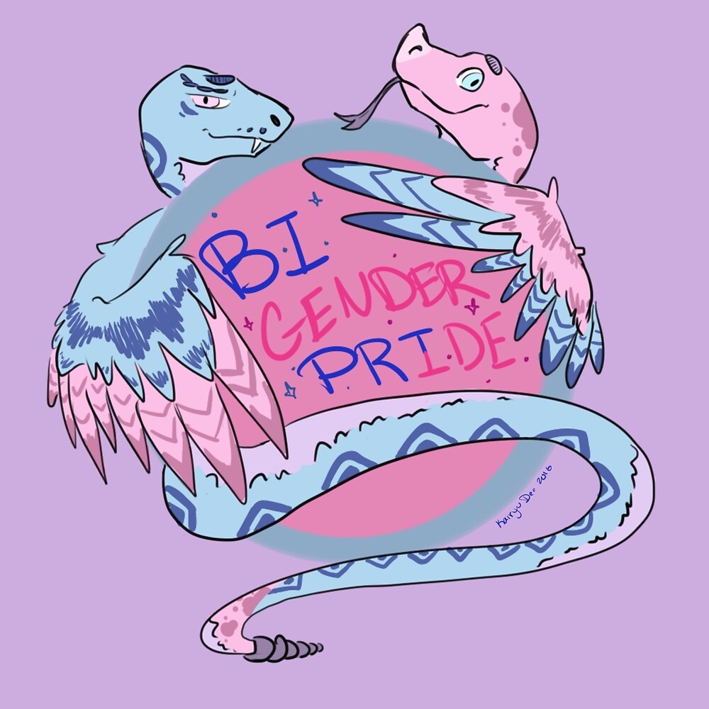 "Bigender Pride - Ampithere " by Kairyu-Dee | Redbubble