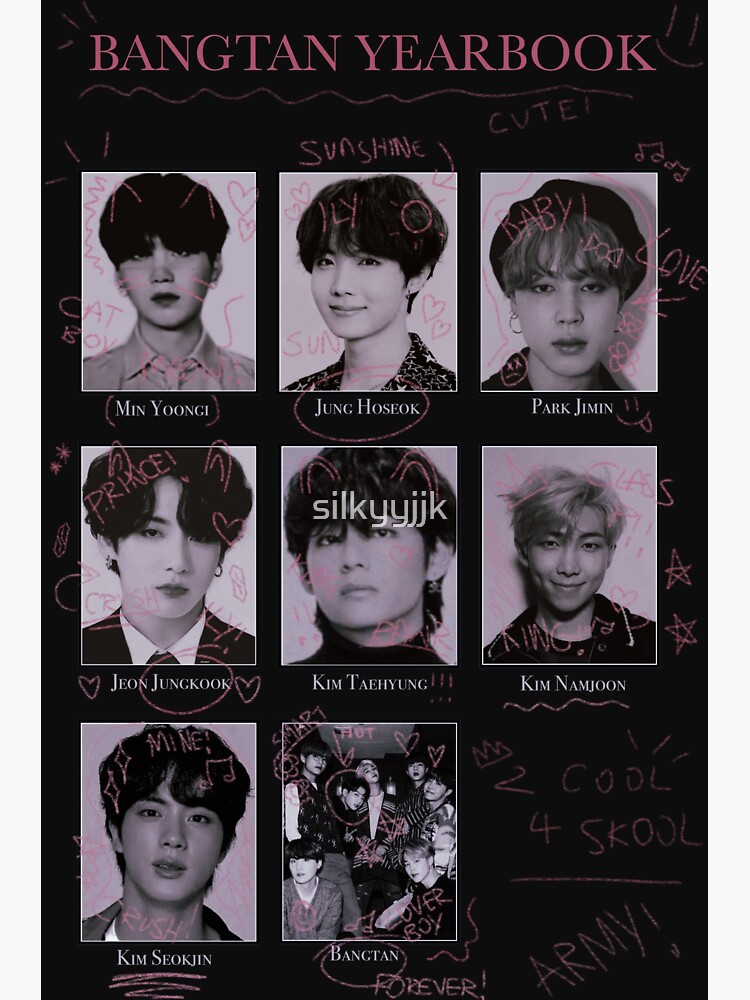"BTS YEARBOOK POSTER " Sticker for Sale by silkyyjjk | Redbubble