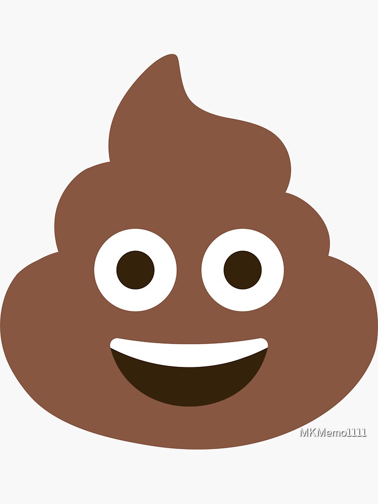 "Emoji Pile of Poo Emoji Smiling Poop Gift" Sticker for Sale by ...