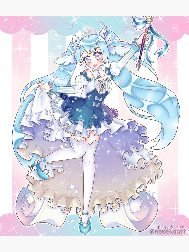 "hatsune miku, snowmiku 2017, snow miku digital artwork, snow miku ...