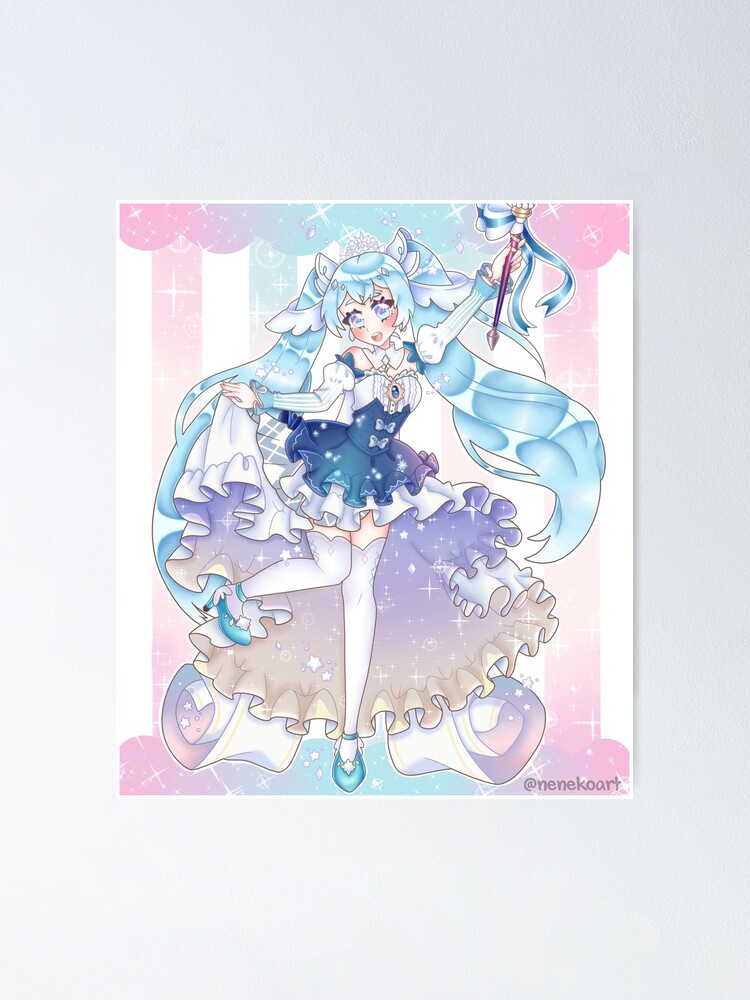 "hatsune miku, snowmiku 2017, snow miku digital artwork, snow miku ...