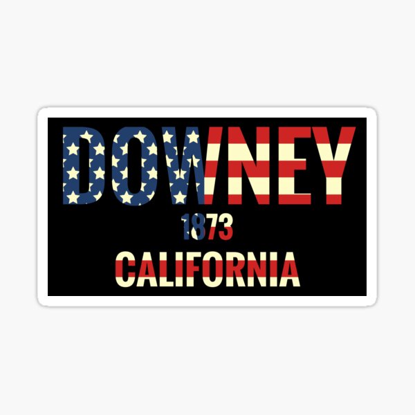 "Downey California" Sticker for Sale by Teelogic | Redbubble