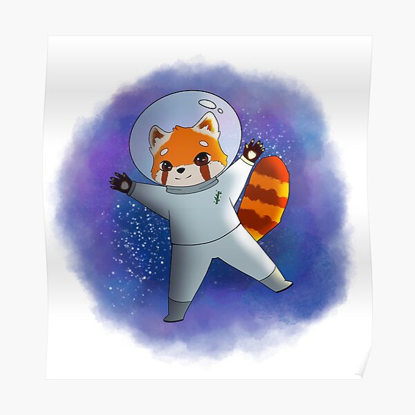 Poster « PANDA ROUX - ASTRONAUTE », par Camille-Ble | Redbubble
