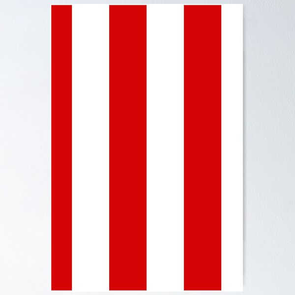 "Large Red and White Stripes | Vertical Stripes |" Poster for Sale by ...
