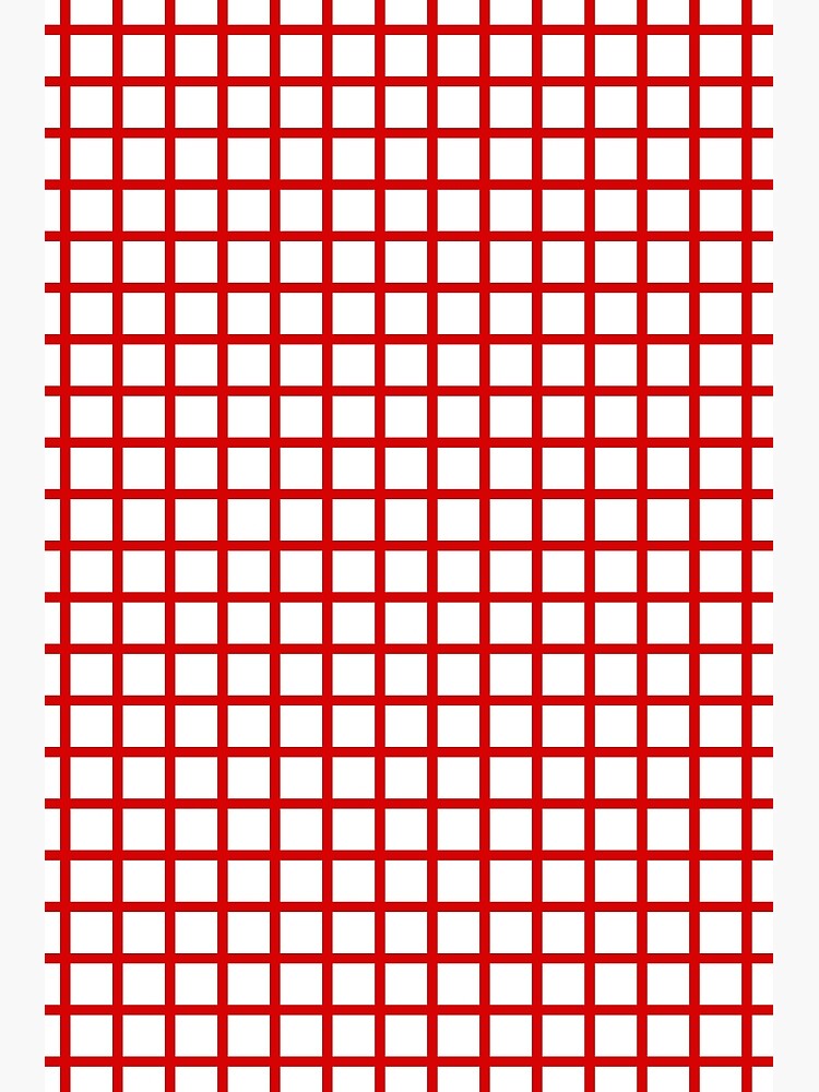 "Red and White Graph Checks |" Poster for Sale by SimplyStripes | Redbubble