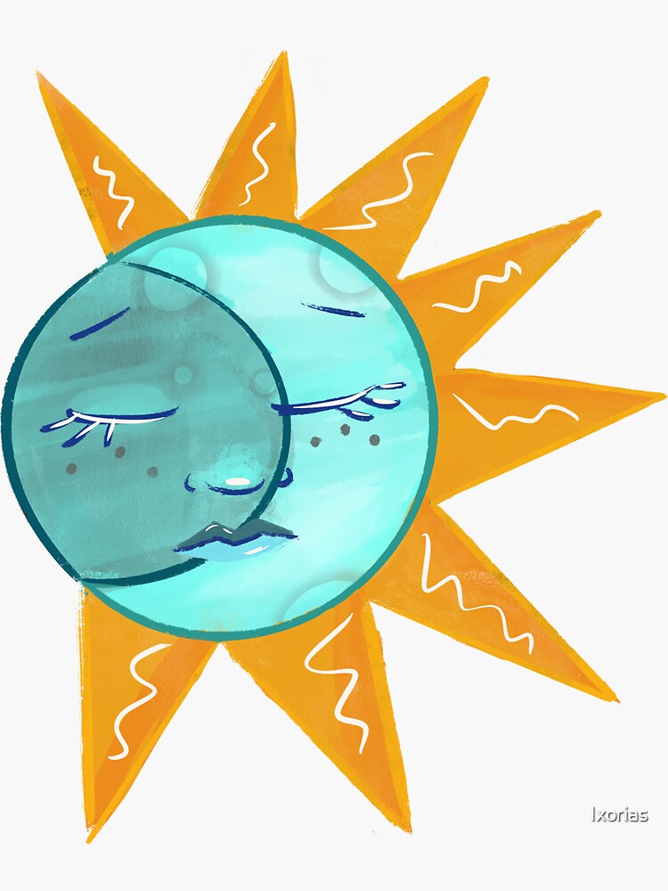 "Sad moon " Sticker by Ixorias | Redbubble