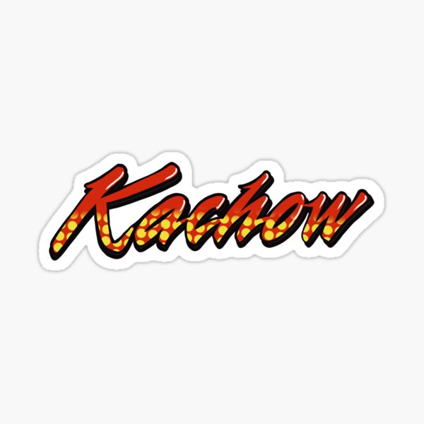 "Kachow" Sticker for Sale by TheCaptainPan | Redbubble