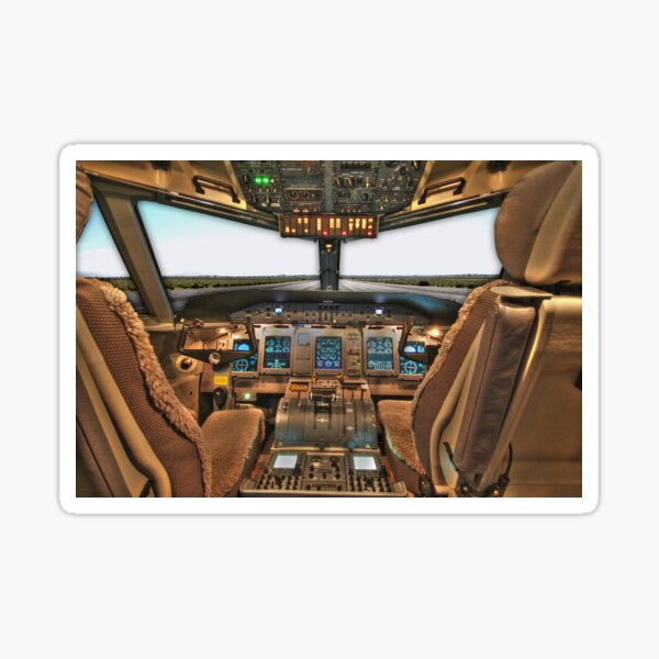 "Airplane cockpit | Aircraft lover | pilot" Sticker for Sale by ...