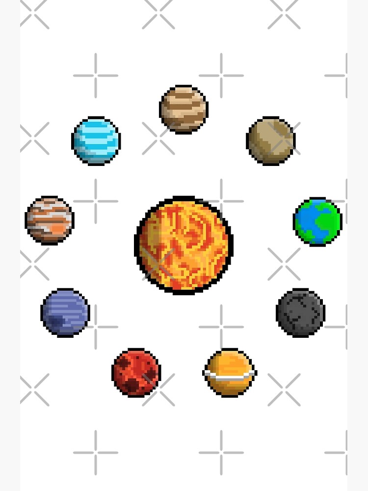 "Pixel Solar System Planets" Photographic Print for Sale by ...