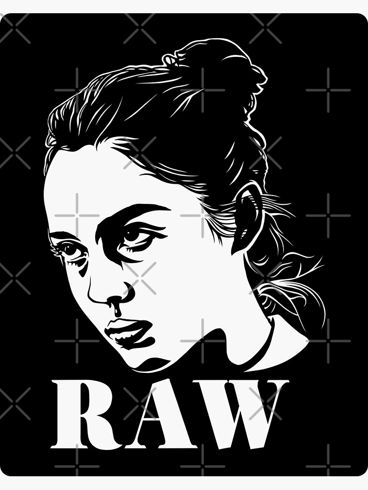 "Raw movie white" Sticker for Sale by LapinMagnetik | Redbubble