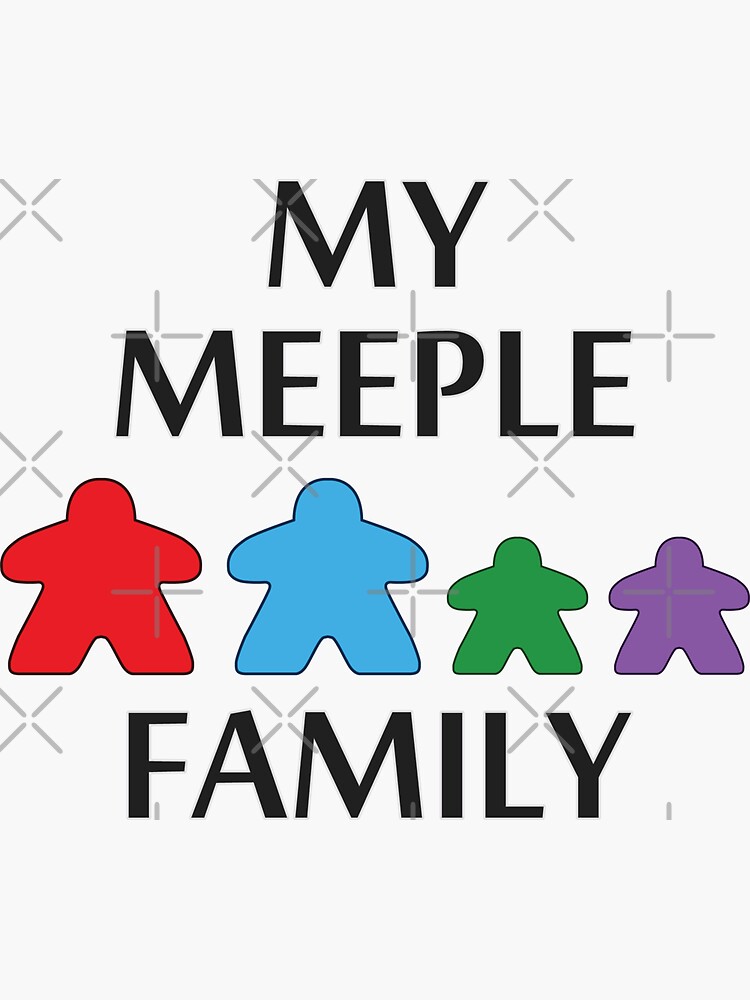 "My Meeple Family" Sticker by Mehdals | Redbubble
