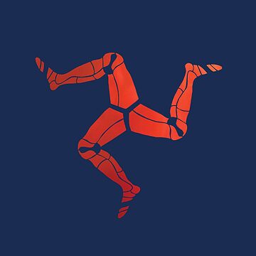 "Red 3 legs of Man, Symbol of the Isle of Man" Sticker for Sale by ...
