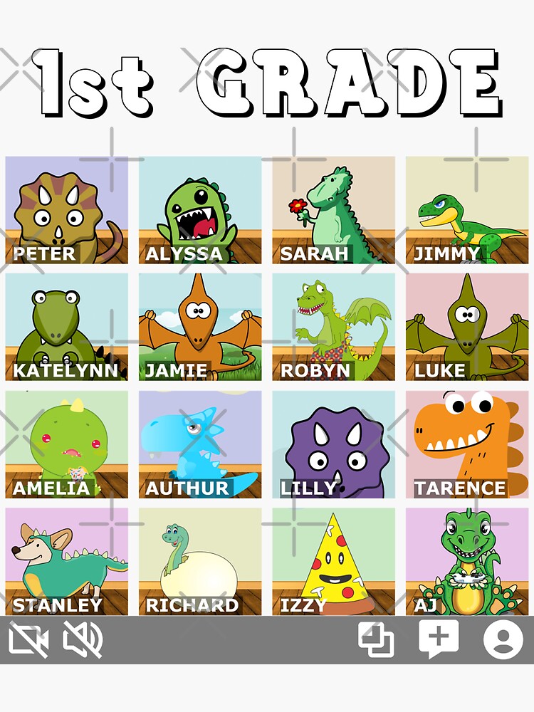 "Virtual Classroom - 1st Grade" Sticker for Sale by jtechlimitless ...