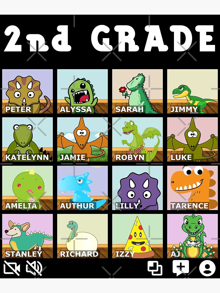 "Virtual Classroom - 2nd Grade" Poster for Sale by jtechlimitless ...
