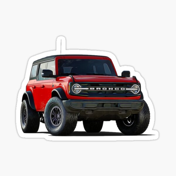 "New Bronco Truck Cartoon" Sticker for Sale by Auto-Prints | Redbubble