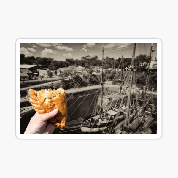 "Cornish Harbour Pasty " Sticker for Sale by hawkie | Redbubble