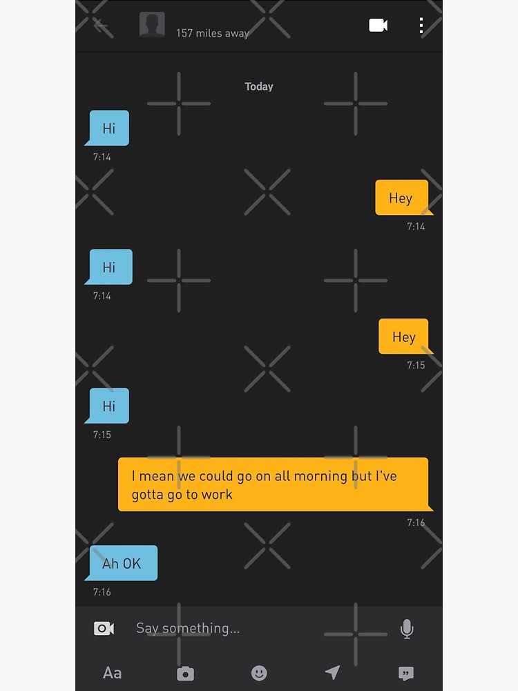 "Typical Grindr Convo" Sticker for Sale by mikeyc98 | Redbubble