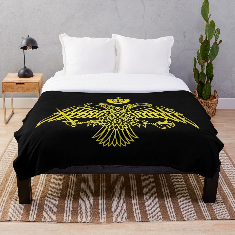 "Christian Orthodox Double Headed Eagle Emblem" Throw Blanket by ...