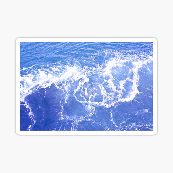 "Sky Blue Ocean Waves, Deep Blue Ocean" Sticker for Sale by ...