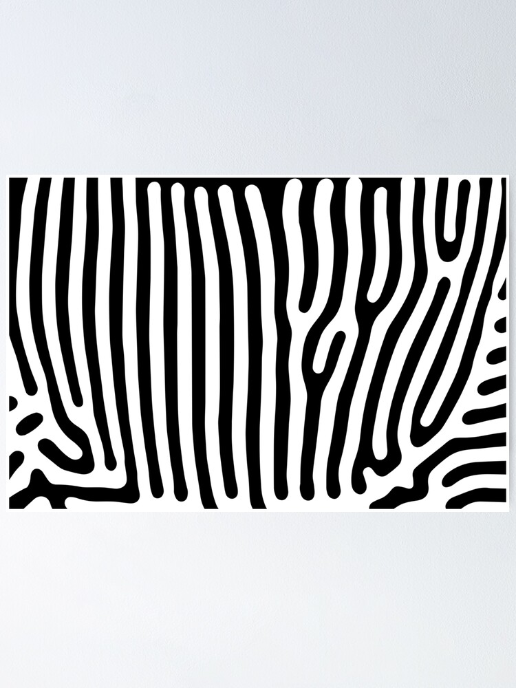 "Liquid Zebra Black and White Abstract Animal Print Pattern" Poster for ...