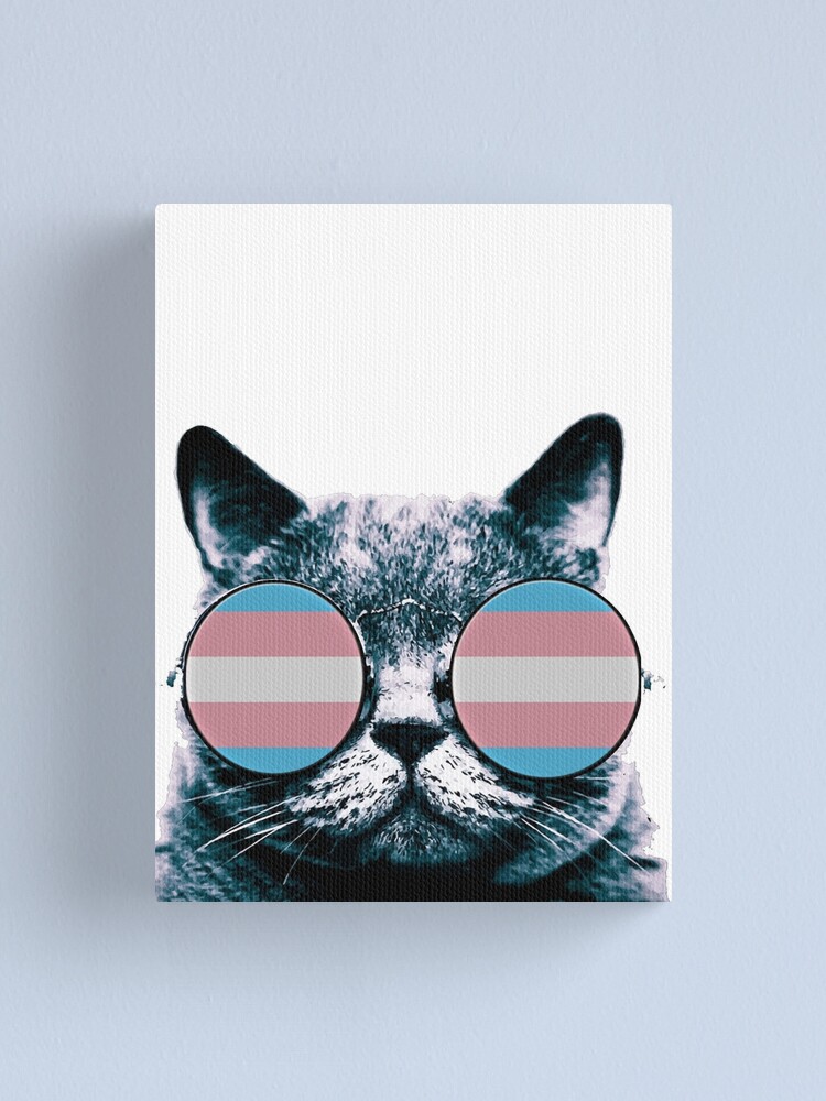 "Transgender Cat with Sunglasses" Canvas Print for Sale by Flowchart ...