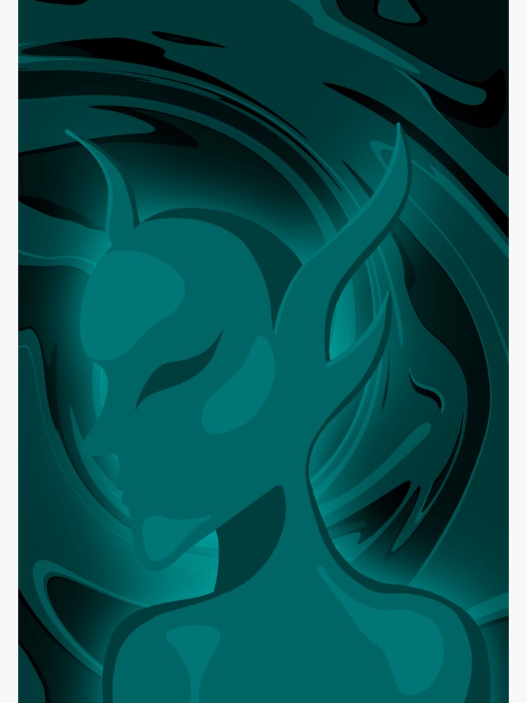 "Blue mythical creature" Sticker by anon-anon | Redbubble