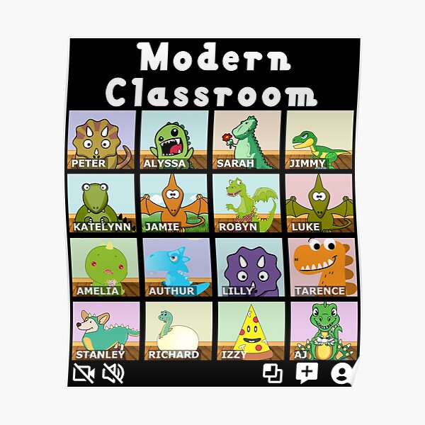 "Virtual Classroom - Modern Classroom" Poster for Sale by ...