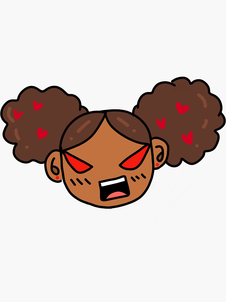 "Cute angry girl" Sticker for Sale by DesignsbyLight | Redbubble